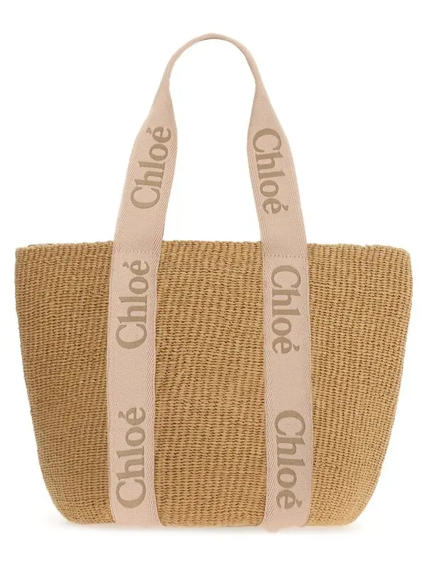 Chloé Woody Large Woven Basket Bag 35cm X 30cm X 25cm