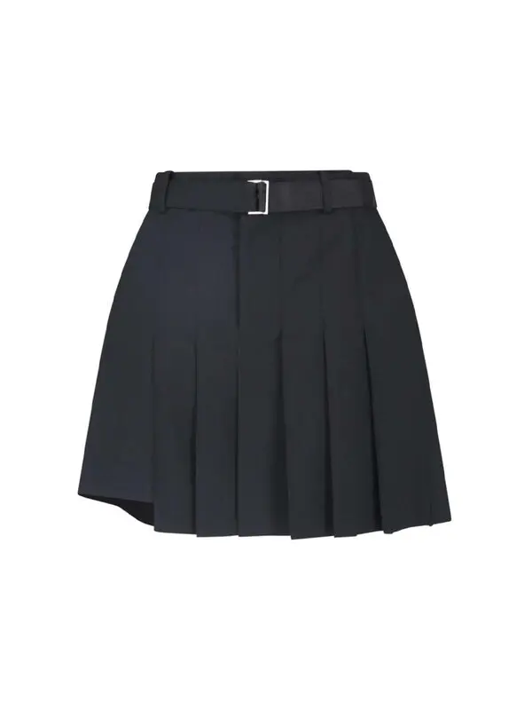 Sacai Tailored Wool-blend Trousers With Cupro Lining - Black