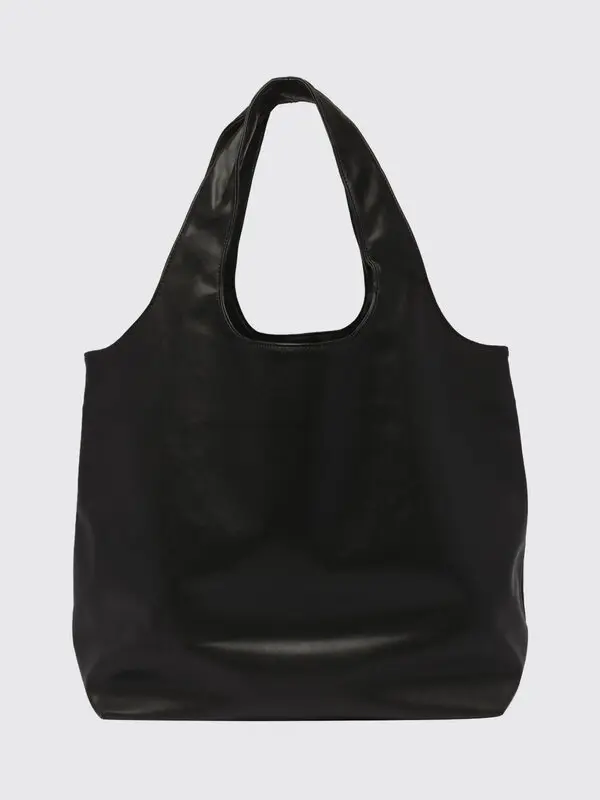 A.p.c. Ninon Large Recycled Synthetic Leather Shoulder Bag With Printed Logo - Black