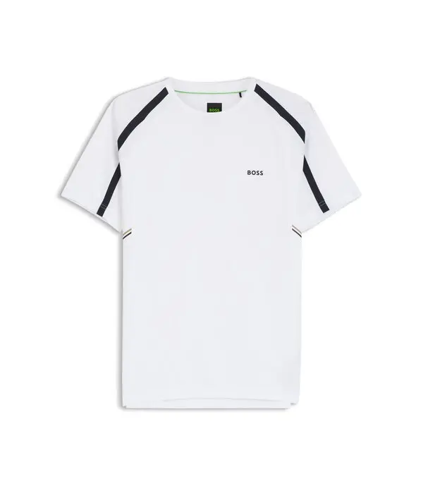 BOSS Active Slim-fit T-shirt In Stretch Fabric With Contrast Inserts