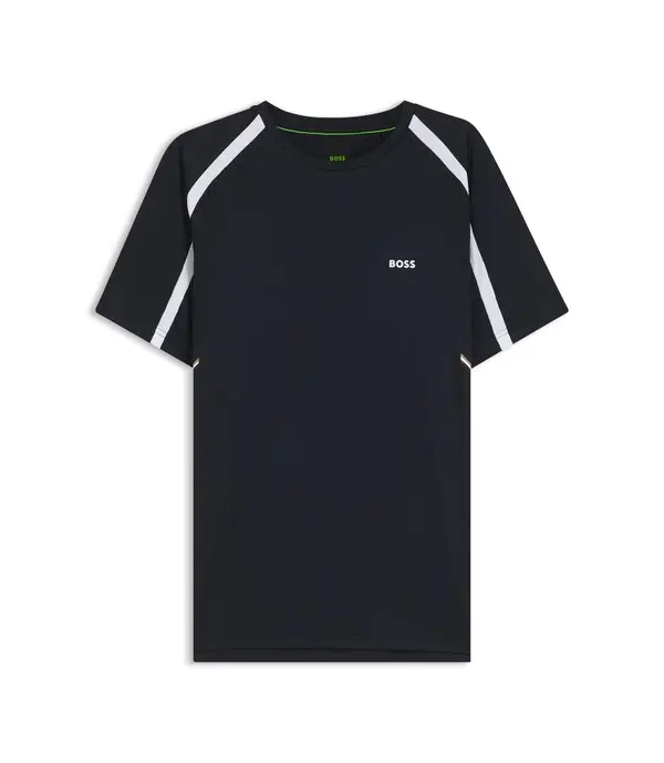 BOSS Active Slim-fit T-shirt In Stretch Fabric With Contrast Inserts
