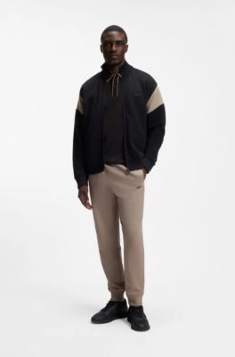 BOSS Striped-trim Polo Shirt In Interlock Cotton