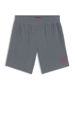 Hugo Logo-print Loungewear Shorts In Stretch Cotton