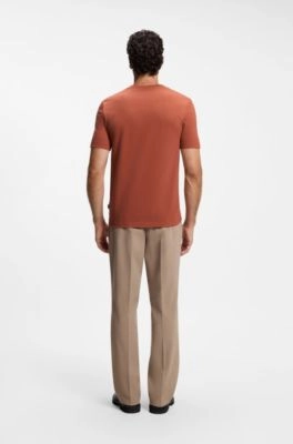 BOSS Bubble-jacquard Structure T-shirt In A Cotton Blend