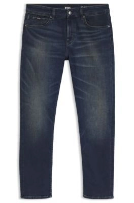 BOSS Slim-fit Jeans In A Dark-blue Stretch-cotton Blend