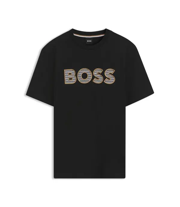BOSS Cotton-jersey T-shirt With Logo Artwork