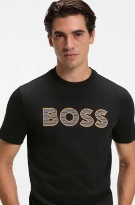 BOSS Cotton-jersey T-shirt With Logo Artwork