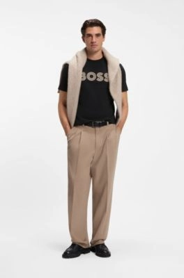 BOSS Cotton-jersey T-shirt With Logo Artwork