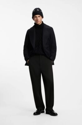 Hugo Straight-fit Pants In Performance-stretch Fabric
