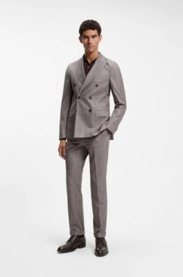 BOSS Italian-made Derby Shoes In Grained Leather