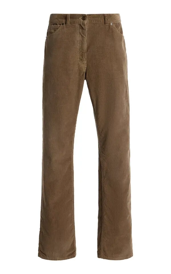 THE ROW Dinni Cotton Corduroy Pants - Brown