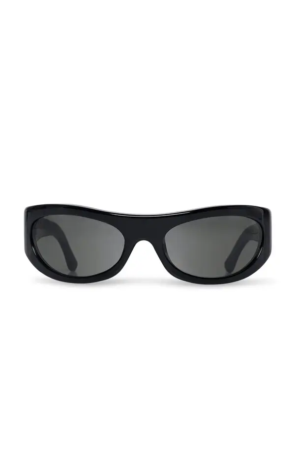 THE ROW B Curved-frame Acetate Sunglasses - Black