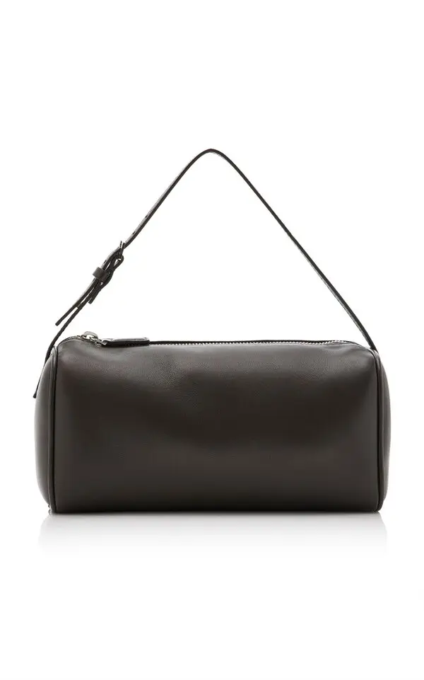 THE ROW Leather Shoulder Bag - Dark Grey