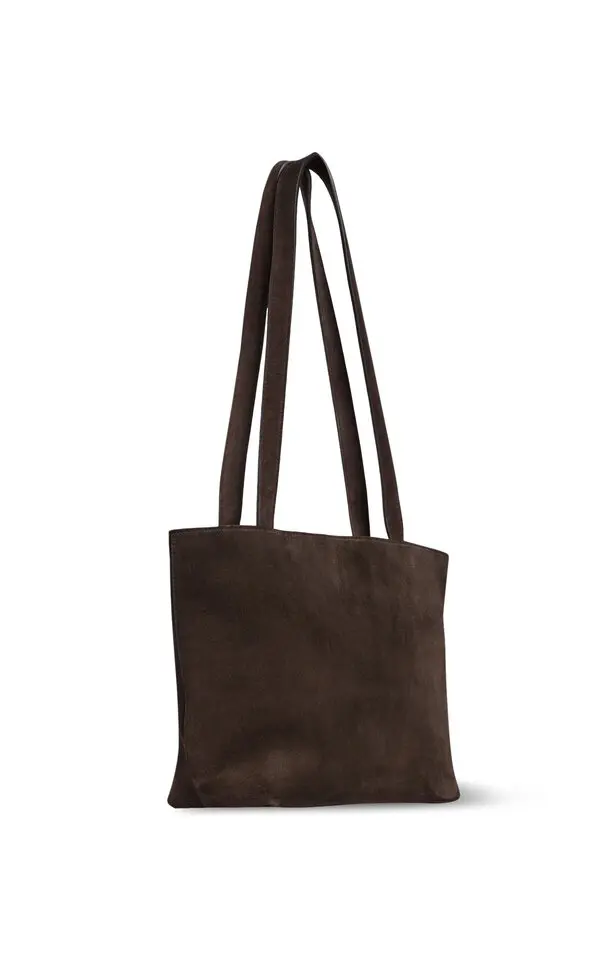 THE ROW Parker Suede Tote - Brown