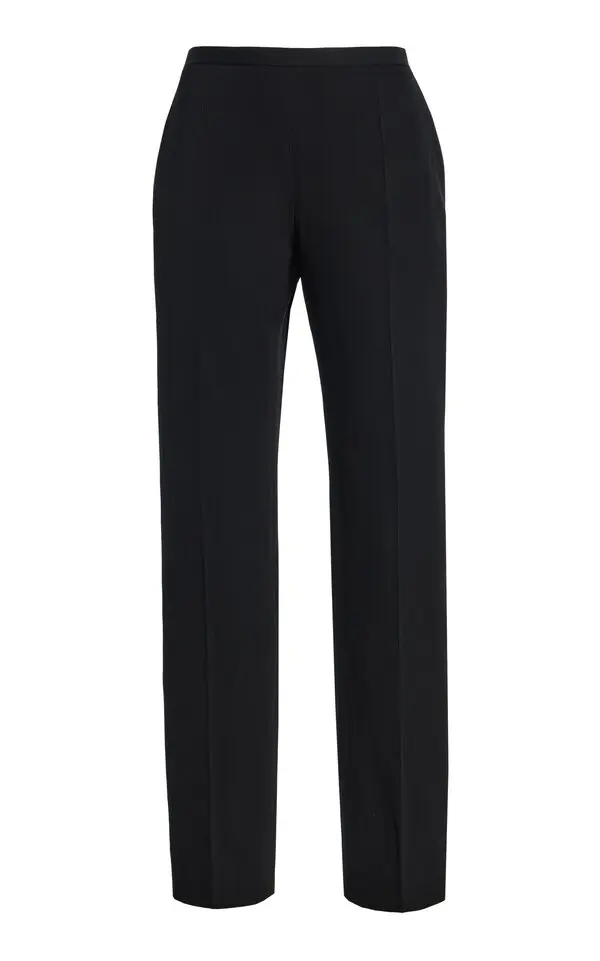 THE ROW Cyril Wool Straight-leg Pants - Black