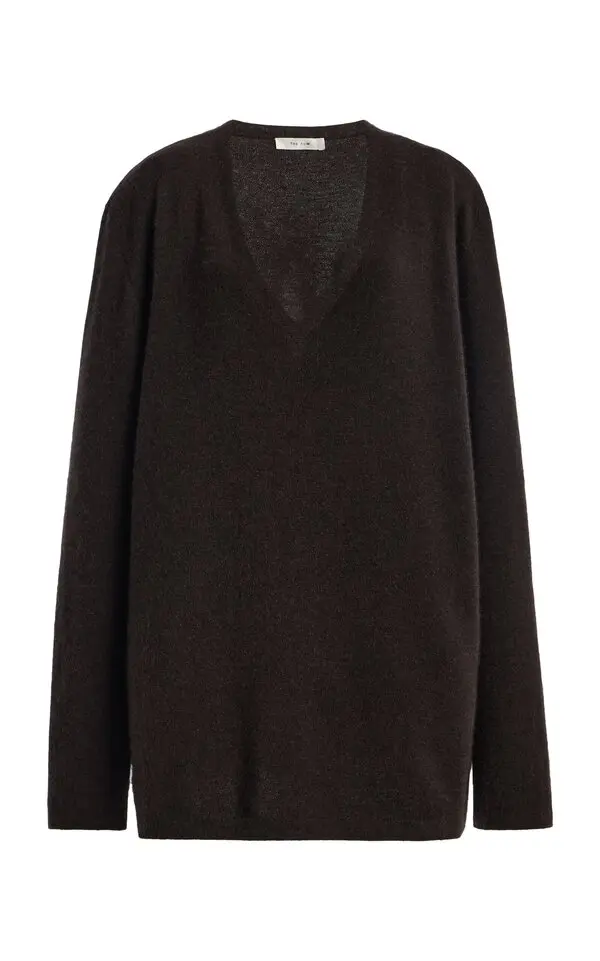 THE ROW Purin Cashmere V-neck Top