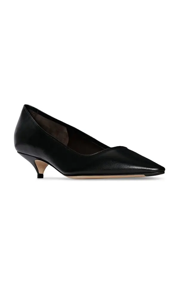 THE ROW Liisa Kitten Leather Pumps