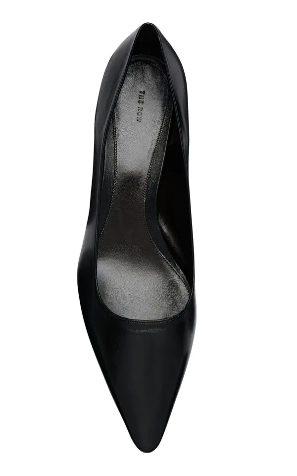 THE ROW Liisa Kitten Leather Pumps