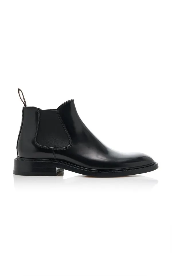 THE ROW Gable Leather Ankle Boots