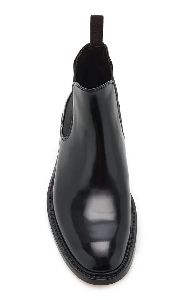 THE ROW Gable Leather Ankle Boots