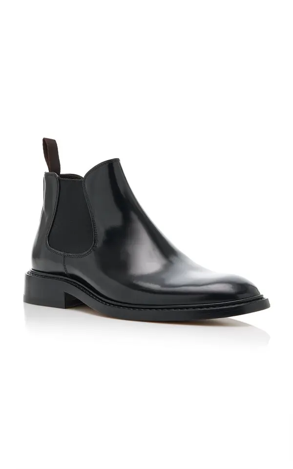 THE ROW Gable Leather Ankle Boots