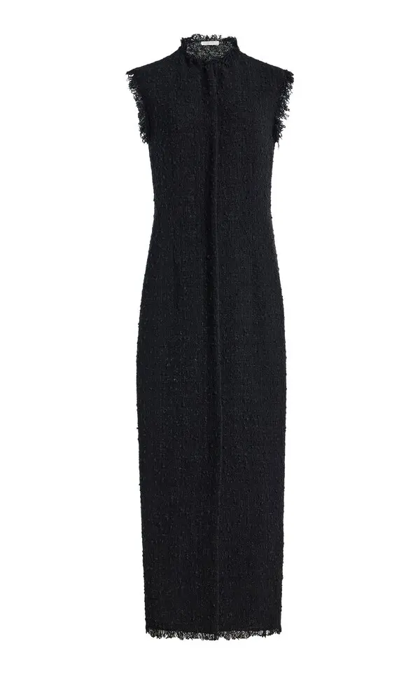 THE ROW Lana Cotton Tweed Maxi Dress