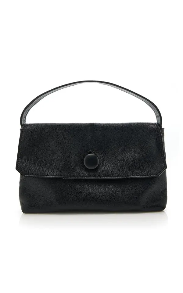 THE ROW Sally Leather Shoulder Bag - Black