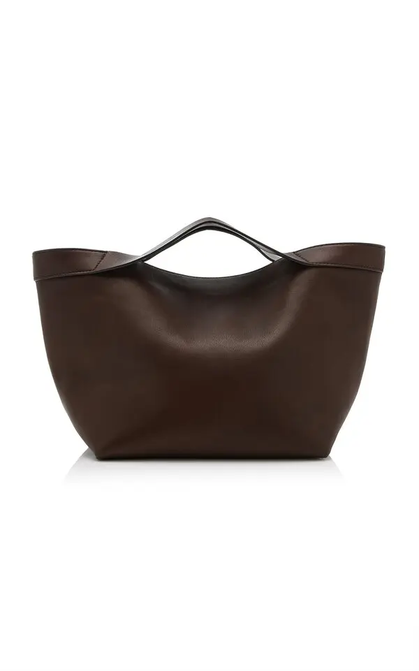 THE ROW Small Kit Leather Tote - Brown