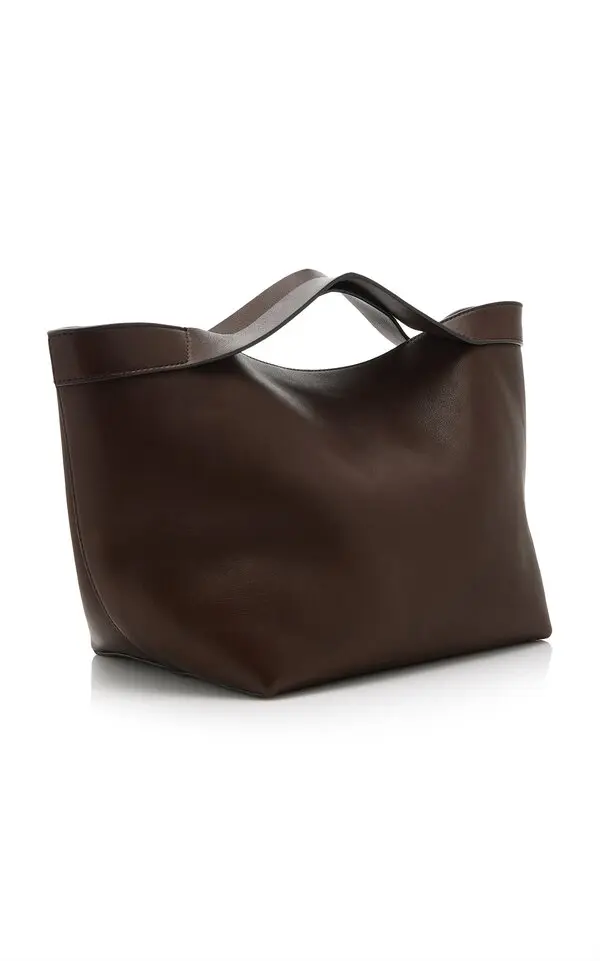 THE ROW Small Kit Leather Tote - Brown