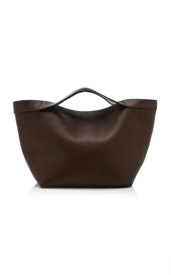 THE ROW Small Kit Leather Tote - Brown