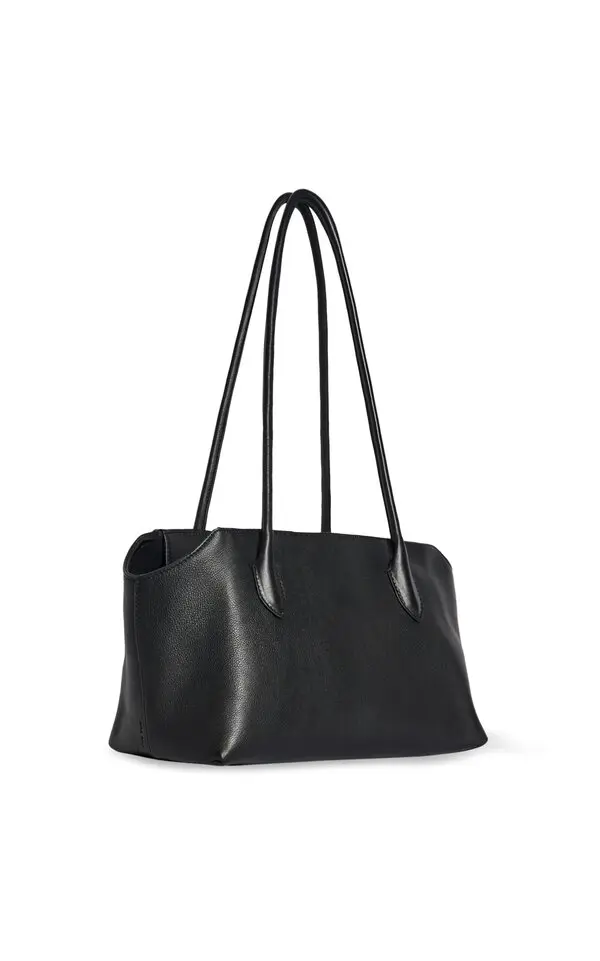 THE ROW Small Terrasse Leather Bag - Black