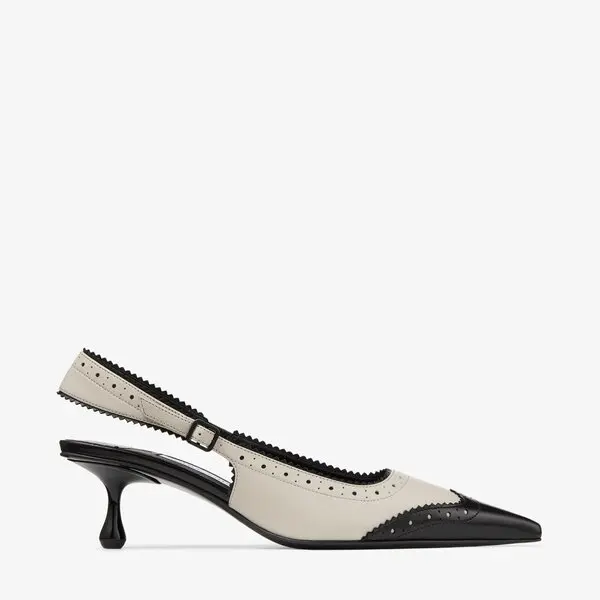 JIMMY CHOO Amel 50 Slingbacks With Brogue Detailing
