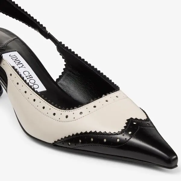 JIMMY CHOO Amel 50 Slingbacks With Brogue Detailing