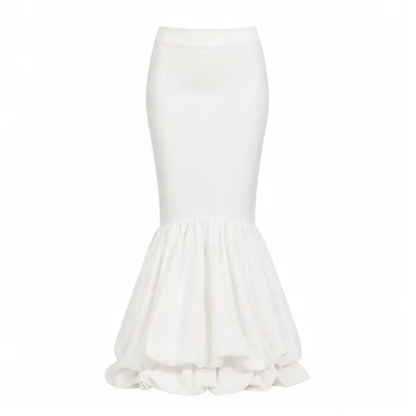 MANDRAGORA Sculpted Mermaid Skirt With Voluminous Hem
