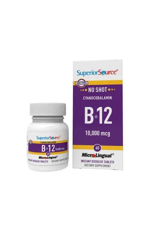 SUPERIOR SOURCE Cyanocobalamin Sublingual Dissolvable Vitamin B-12 Tablets
