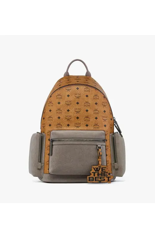 Mcm X We The Best Stark Backpack In Visetos And Suede