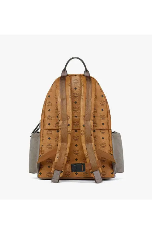 Mcm X We The Best Stark Backpack In Visetos And Suede