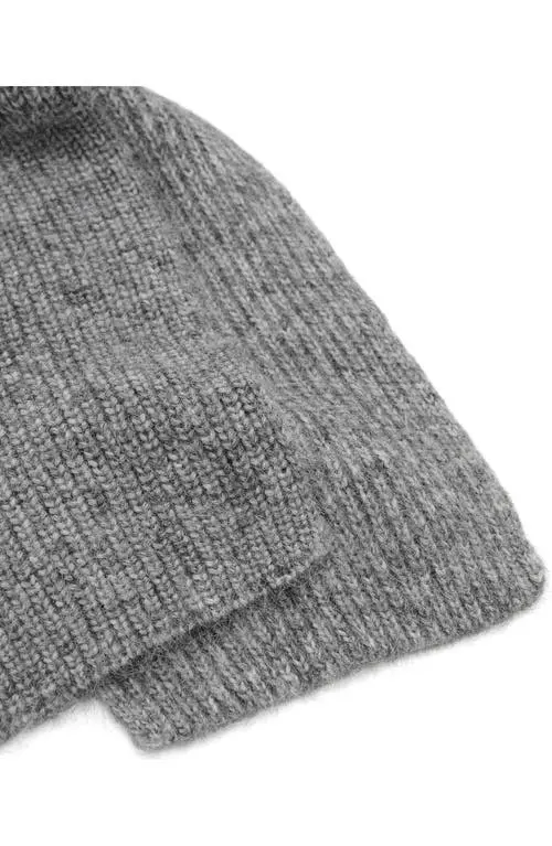 Mango Hooded Rib Scarf - Medium Heather Grey