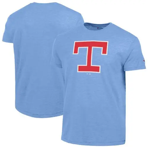 Champion Texas Rangers Cooperstown Logo Tri-blend T-shirt - Light Blue