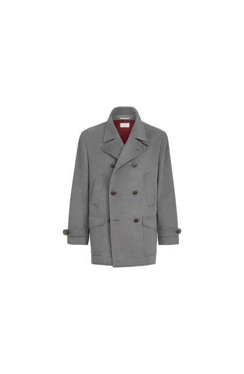 Brunello Cucinelli Virgin Wool Cloth Four-pocket Pea Coat