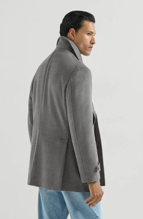 Brunello Cucinelli Virgin Wool Cloth Four-pocket Pea Coat