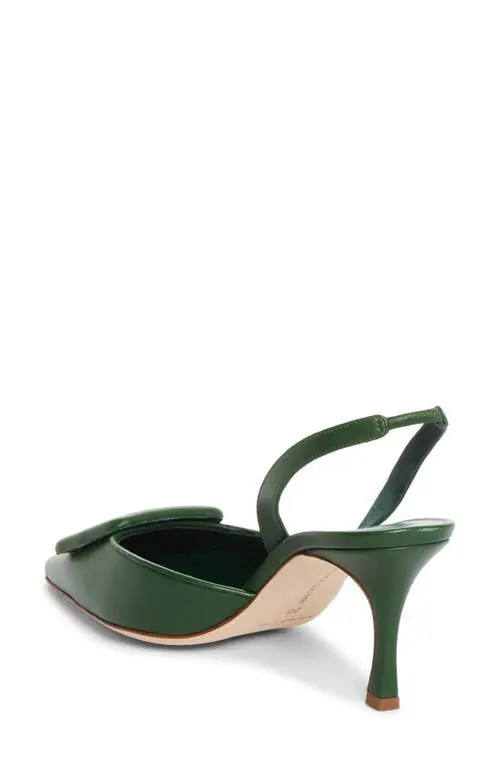 Manolo Blahnik Maysli Buckle Slingback Pump