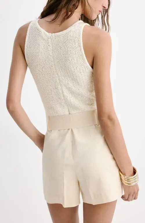 Mango Cotton Short Jumpsuit
