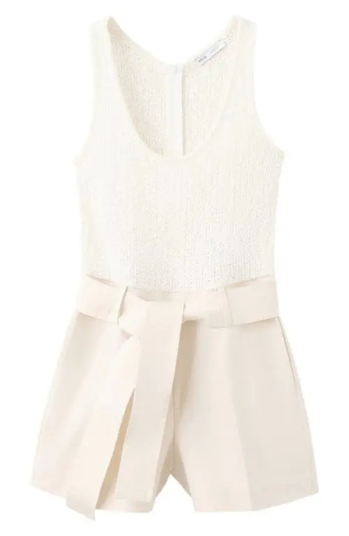 Mango Cotton Short Jumpsuit