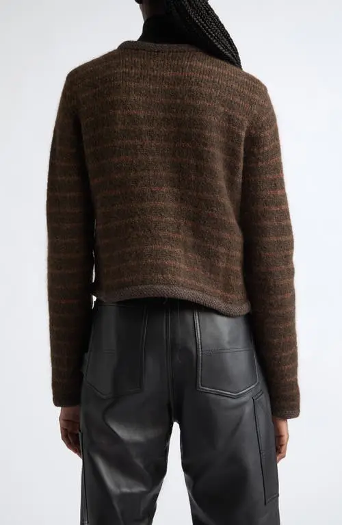 Altuzarra Striped Alpaca Blend Jacket - Fudge