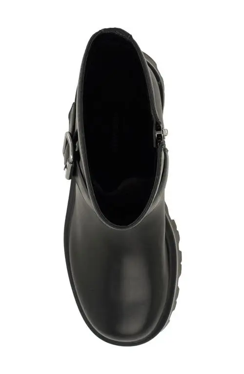 Nine West Ryder Faux Leather Moto Boots - Black