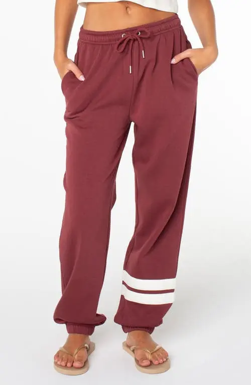 Roxy Sunset Stripe Sweatpants - Port
