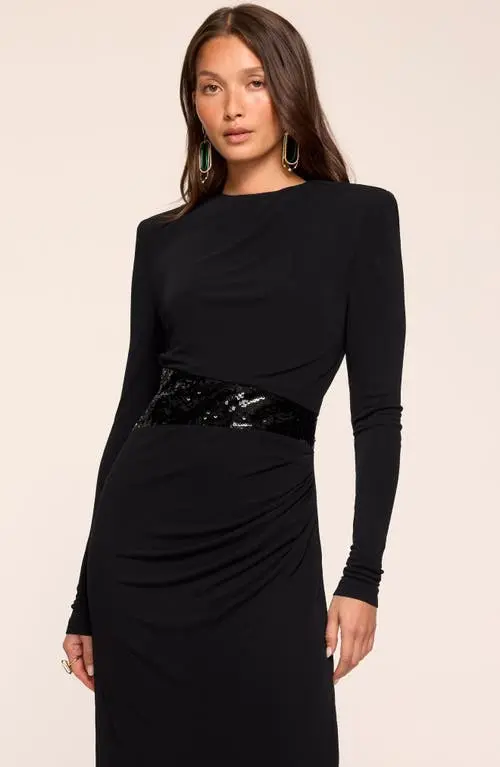 Ramy Brook Samantha Sequined Waist Gown