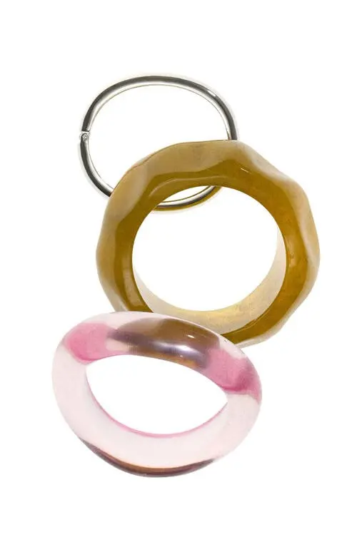 Mango Set Of 3 Resin & Metal Bracelets