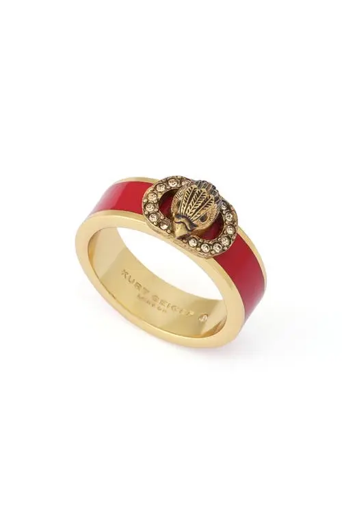 Kurt Geiger Chelsea Enamel Band Ring - Red